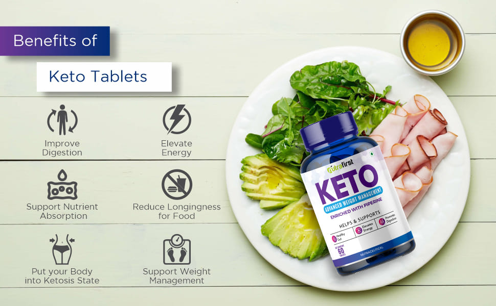 Nutrafirst KETO Advanced Tablets for Men & Women| Gluten-Free KETO ...