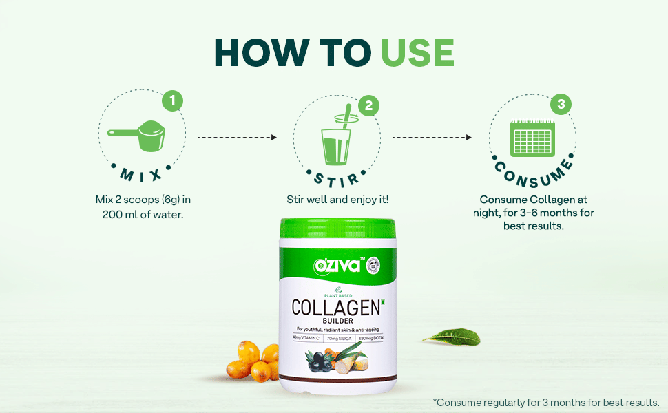 OZiva Plant Based Collagen Builder 200g Glowing & Youthful Skin