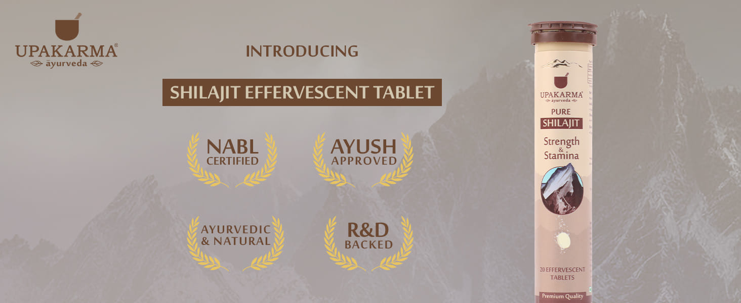 UPAKARMA Ayurveda Pure Shilajit Effervescent 20 Tablets