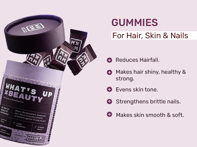 What’s Up Wellness Beauty No Added Sugar Gummies for Beauty Skin & Hair ...